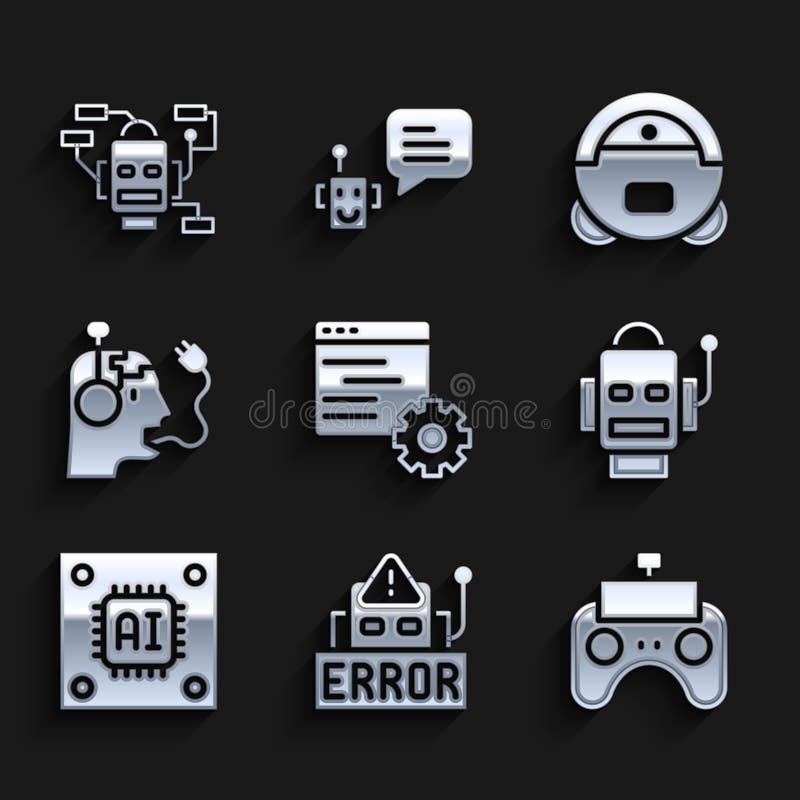 Set Computer Api Interface Error Robot Remote Control Robot Processor With Microcircuits Cpu