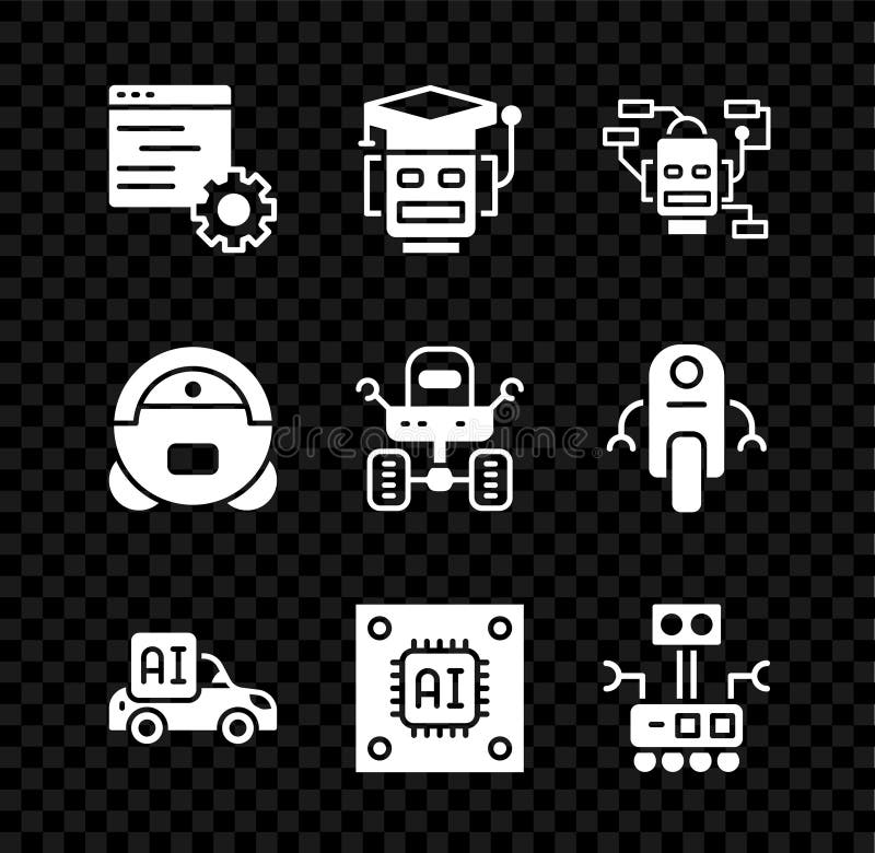 Set Computer Api Interface Robot Autonomous Smart Car Processor With Microcircuits Cpu