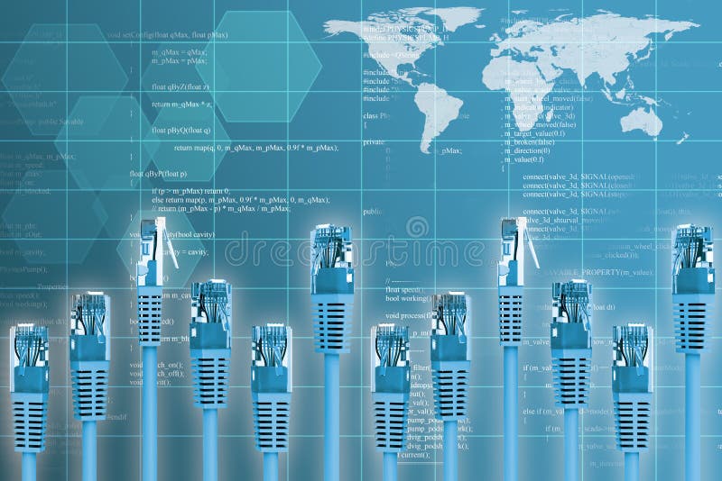 Set of computer cables stock illustration. Illustration of wire - 66995117