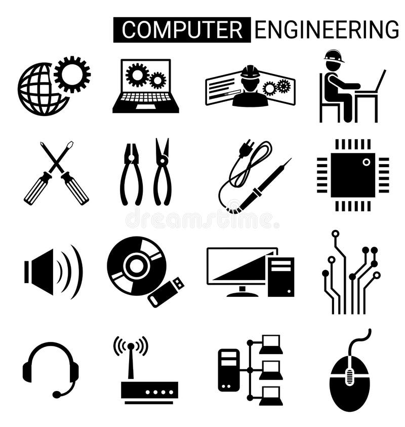 Engineering vector icons stock vector. Illustration of hard - 42806022
