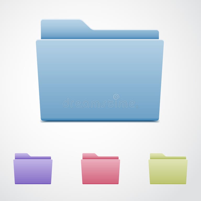 Set of computer folders stock vector. Illustration of virtual - 42142999