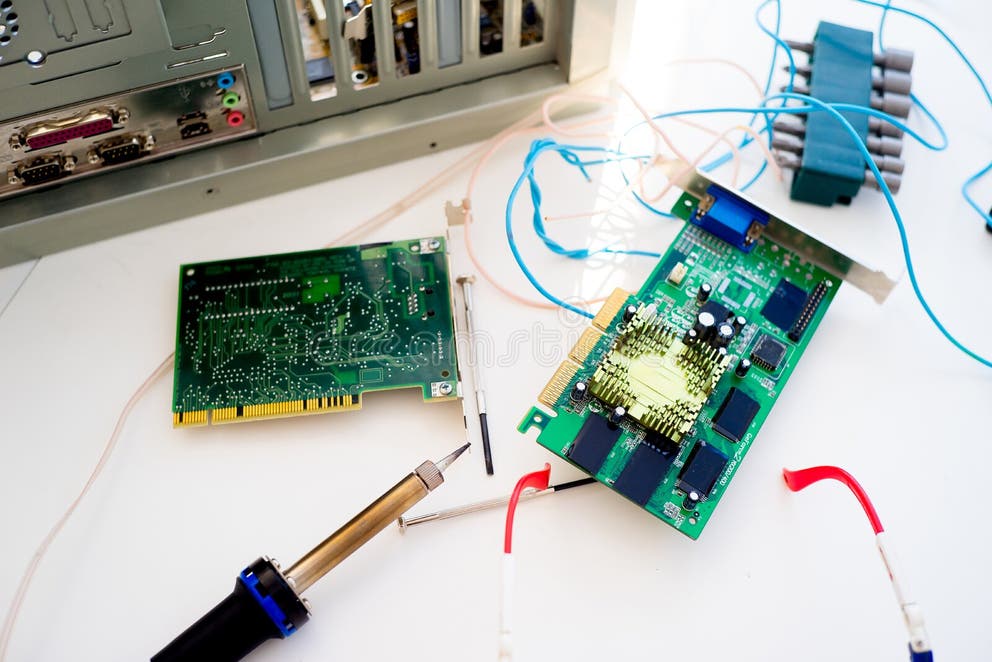 Set of computer hardware stock photo. Image of detail - 92545390