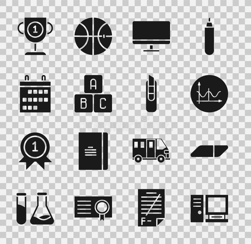 Set Computer Monitor, Eraser Rubber, Graph, Schedule, Chart, Diagram ... Set Computer Monitor, Eraser Rubber, Graph, Schedule, Chart, Diagram ...