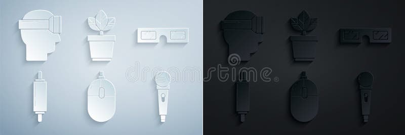 Set Computer Mouse, 3D Cinema Glasses, Rolling Pin, Microphone, Flowers ...