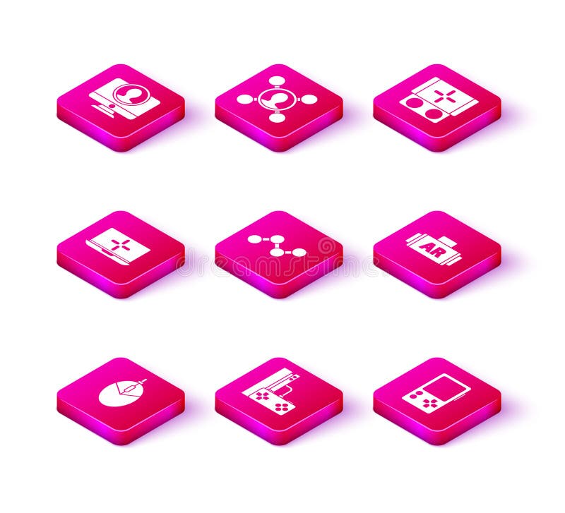 Set Computer Mouse Gaming, Game Console with Joystick, Laptop, Share ...