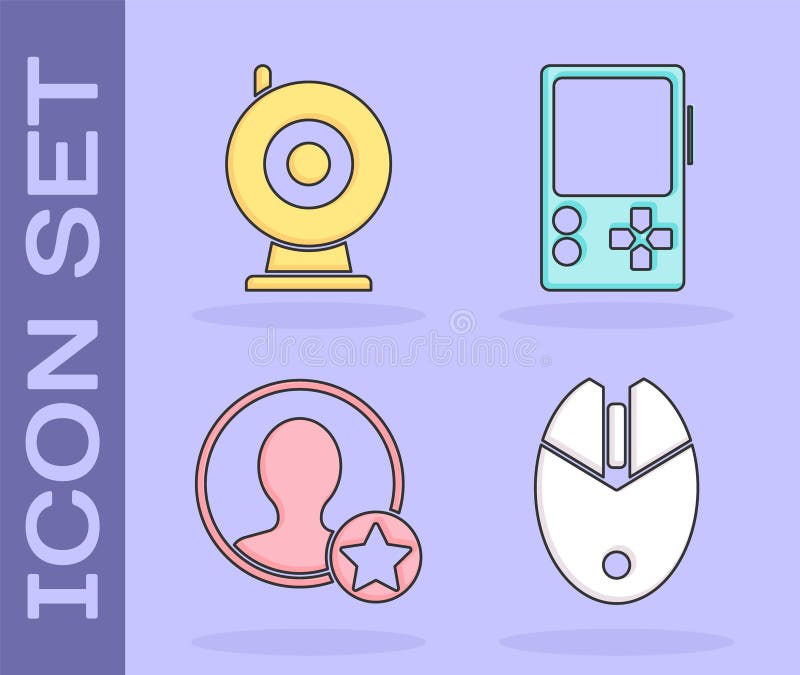 Set Computer Mouse Gaming, Web Camera, Premium Create Account Screen ...