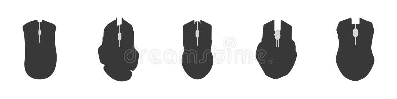 Set of Computer Mouse. Mouse Outline Vector Icons for PC. Computer ...