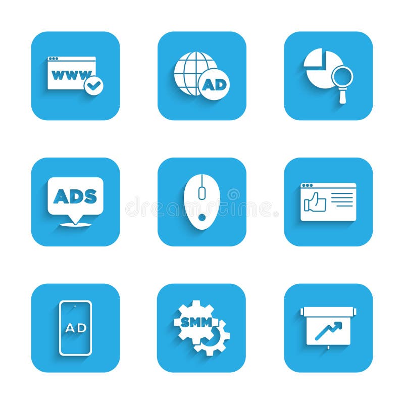 Set Computer Mouse, Social Media Marketing, Board with Graph Chart ... Set Computer Mouse, Social Media Marketing, Board with Graph Chart ...