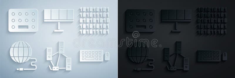 Set Computer Network, Binary Code, Social, Keyboard and Mouse, Solar ... Set Computer Network, Binary Code, Social, Keyboard and Mouse, Solar ...