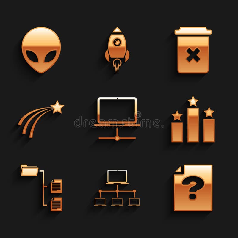 Set Computer Network, , Unknown Document, Ranking Star, Folder Tree and ... Set Computer Network, , Unknown Document, Ranking Star, Folder Tree and ...