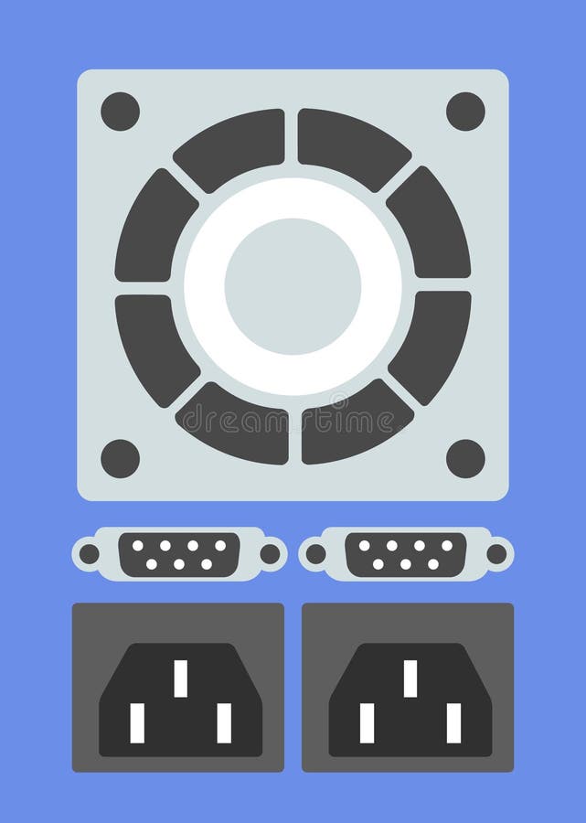 Set of computer parts stock vector. Illustration of server - 133922979