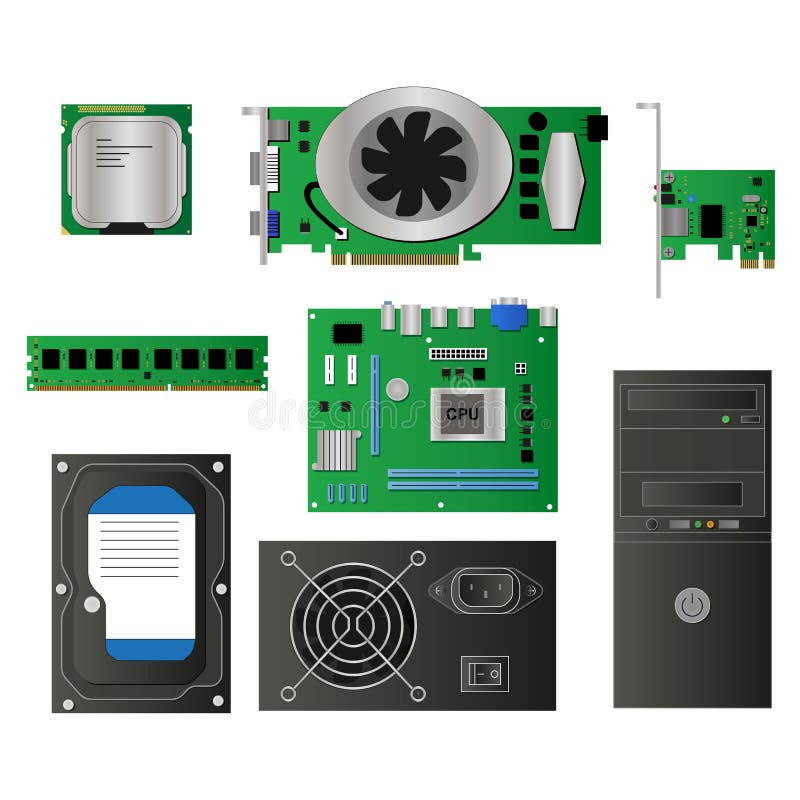 Computer Parts Stock Illustrations – 5,073 Computer Parts Stock ...