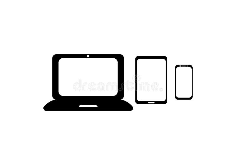 Set of Computer, Tablet and Phone Icons. Vector Illustration Eps 10 ...