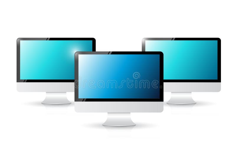 Set of Computers. Illustration Design Stock Illustration - Illustration ...
