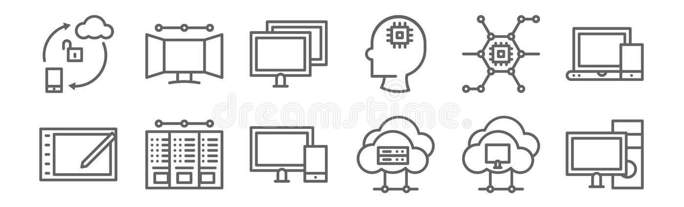 Computers Icons Stock Illustrations – 10,929 Computers Icons Stock ...