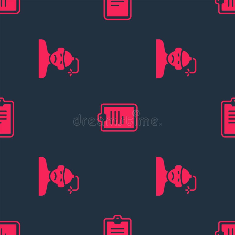 Set Concussion, Headache and Psychological Test on Seamless Pattern ...