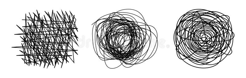 A Set of Confusing Thoughts. Vector. Doodle. Black. Stock Illustration ...