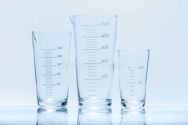 Set of Conical Beaker for Measurements of Different Capacity Stock ...