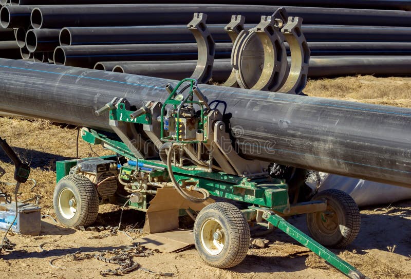 Set for Connecting HDPE Pipes. Stock Photo - Image of logging, pipe ...