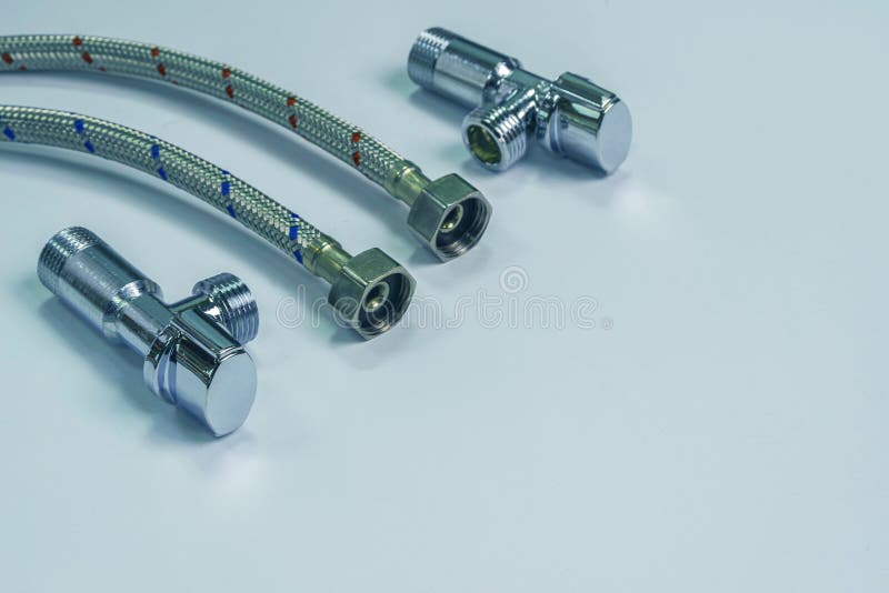 Set for Connection of the Mixer . Stock Image - Image of metallic ...
