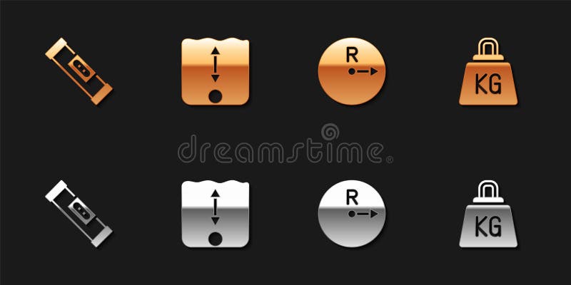 Set Construction Bubble Level, Depth Measurement, Radius and Weight ...