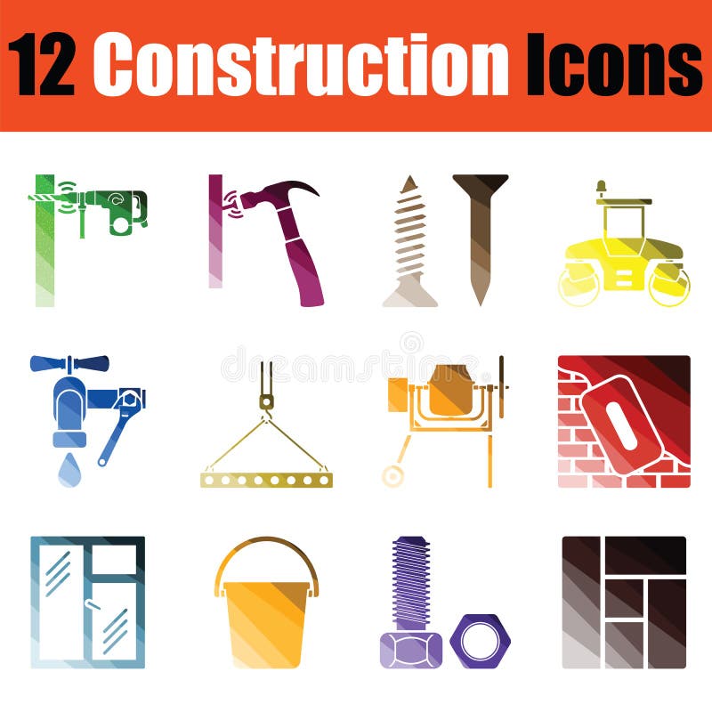 Set of construction icons stock vector. Illustration of construction ...