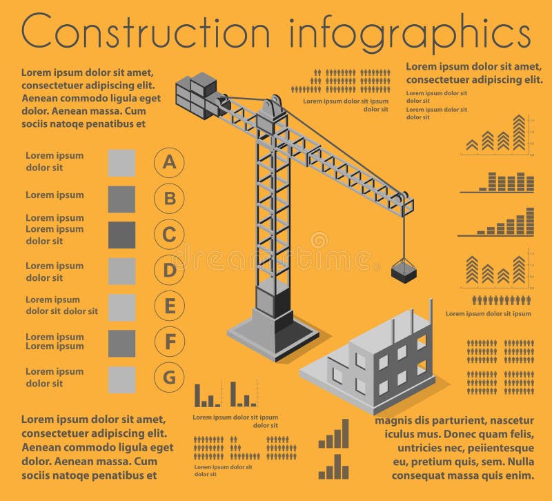 Set of Construction Infographics, Development of Residential Buildings ...
