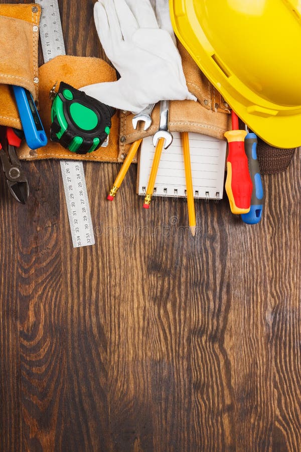 Set of construction tools stock photo. Image of background - 69260608