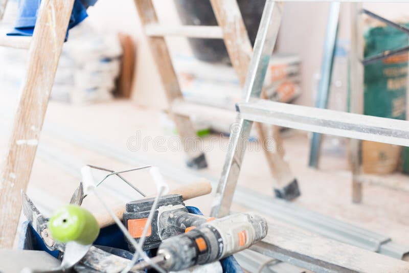 Set of Construction Tools for Repairing the Premises Stock Image ...