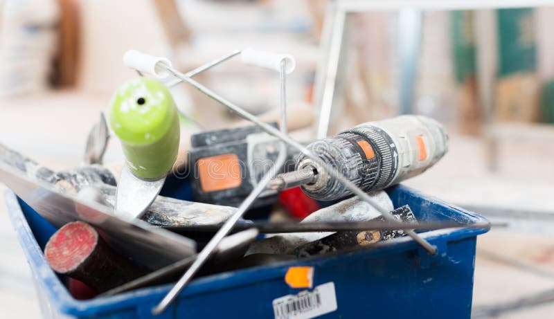 Set of Construction Tools for Repairing the Premises Stock Photo ...