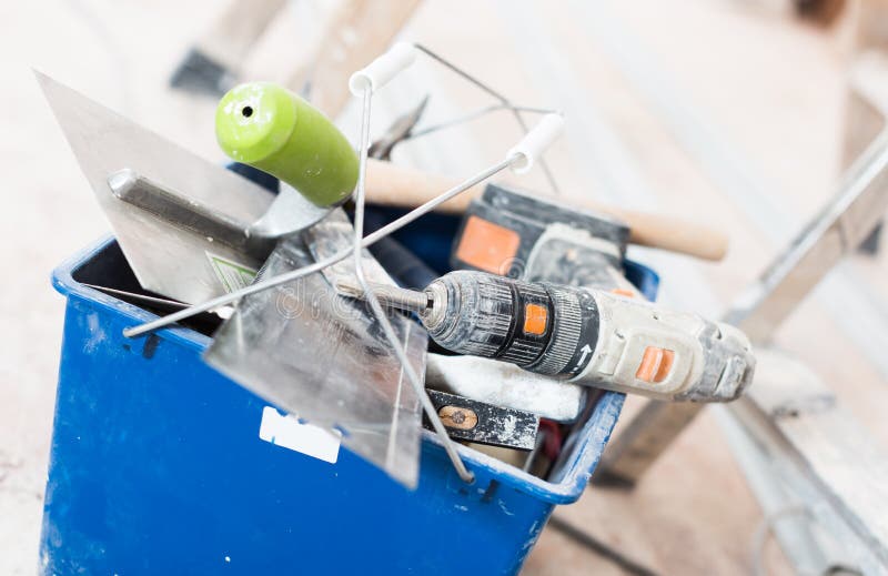 Set of Construction Tools for Repairing the Premises Stock Photo ...