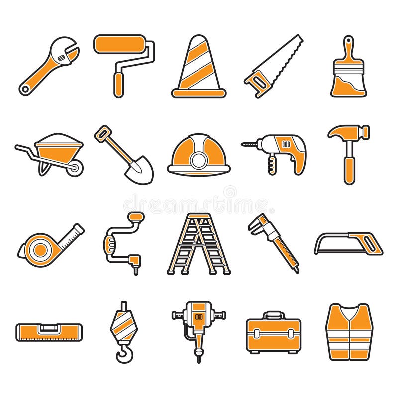 Set of Construction Tools. Vector Illustration Decorative Design Stock ...