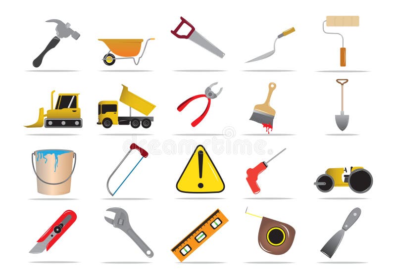 Set of Construction Tools. Vector Illustration Decorative Design Stock ...