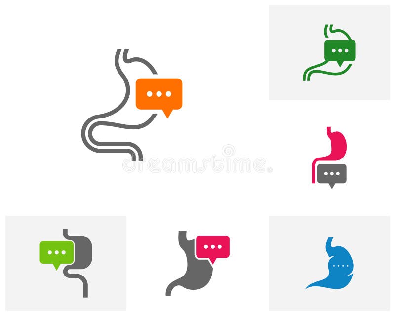 Set of Consult Stomach Logo Vector Template, Creative Stomach Logo ...