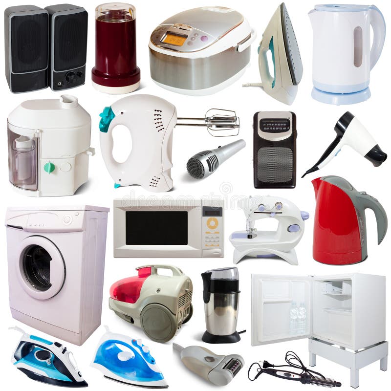 Set of Consumer Electronics Stock Photo - Image of homemaking, device ...