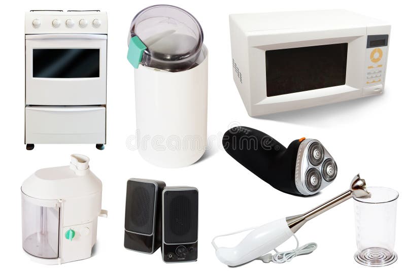 Set of Consumer Electronics Stock Photo - Image of homemaking, device ...