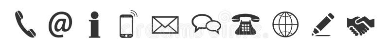 Set Red Contact Sign Icons - Vector Stock Vector - Illustration of mail ...