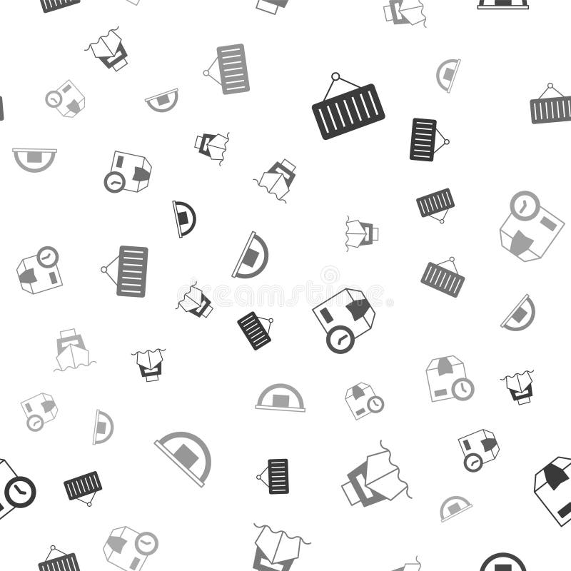 Set Container on Crane, Cargo Ship with Boxes Delivery, Cardboard Clock ...