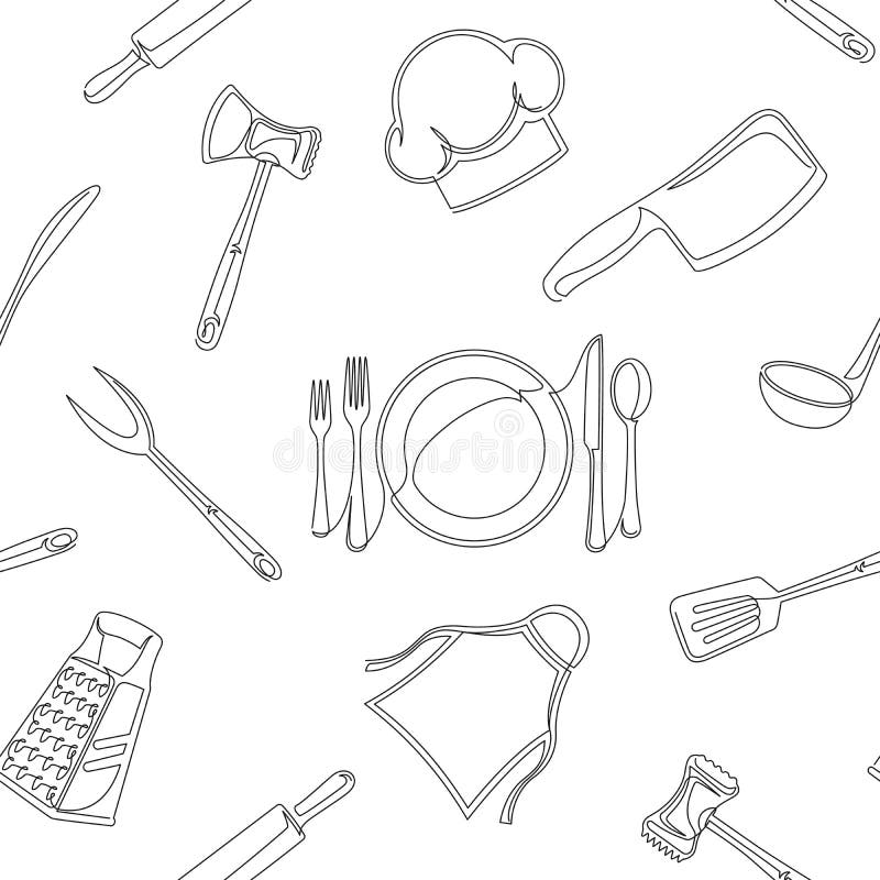 Continuous Line Drawing Butcher Stock Illustrations – 74 Continuous ...