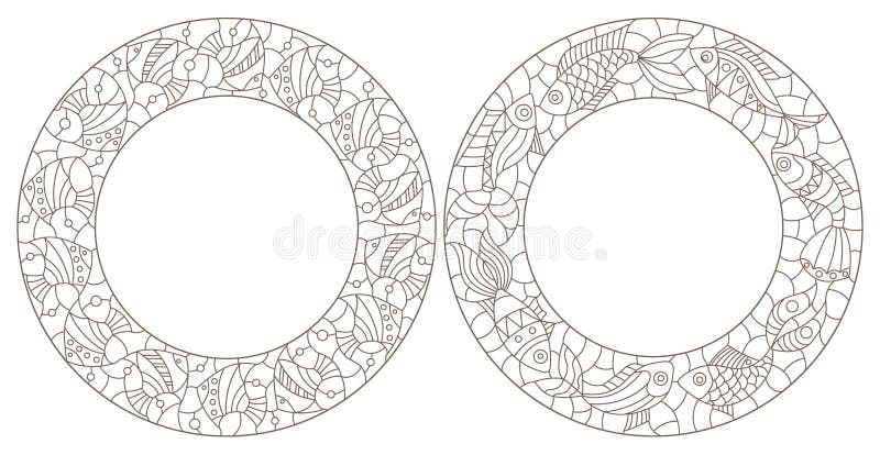 Contour White Space Frames Stock Illustrations – 297 Contour White ...