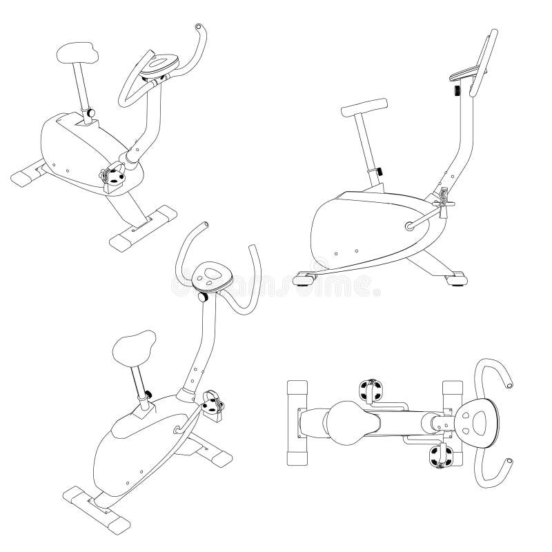 Stationary Bike Top View Stock Illustrations – 89 Stationary Bike Top ...
