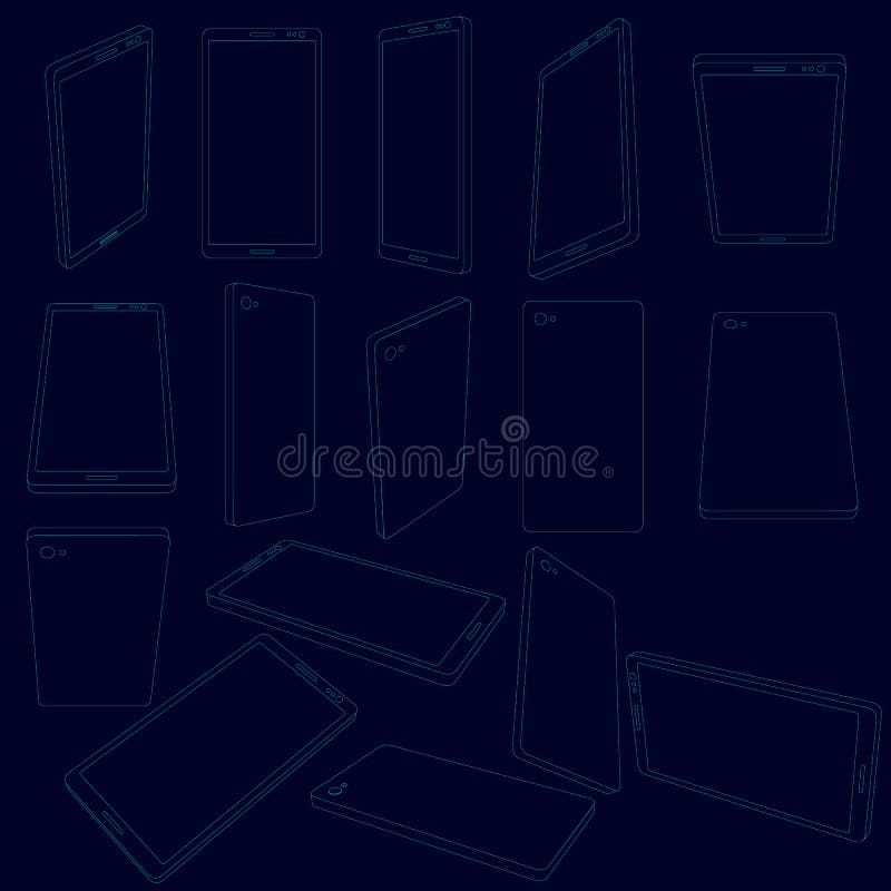 Set with Contours of Different Cars in Isometric. Vector Illustration ... Set with Contours of Different Cars in Isometric. Vector Illustration ...