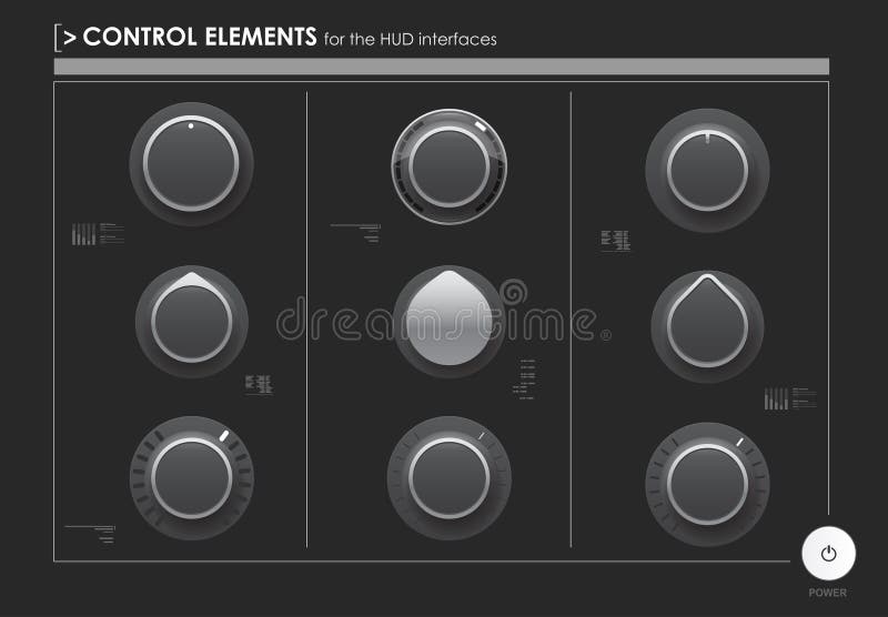 Set of Control Elements or Audio Equipment for Web and App Stock Vector ...