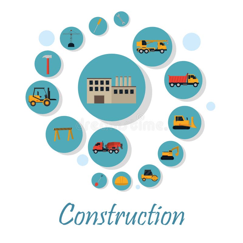 Set of construction icons stock vector. Illustration of icons - 124808685