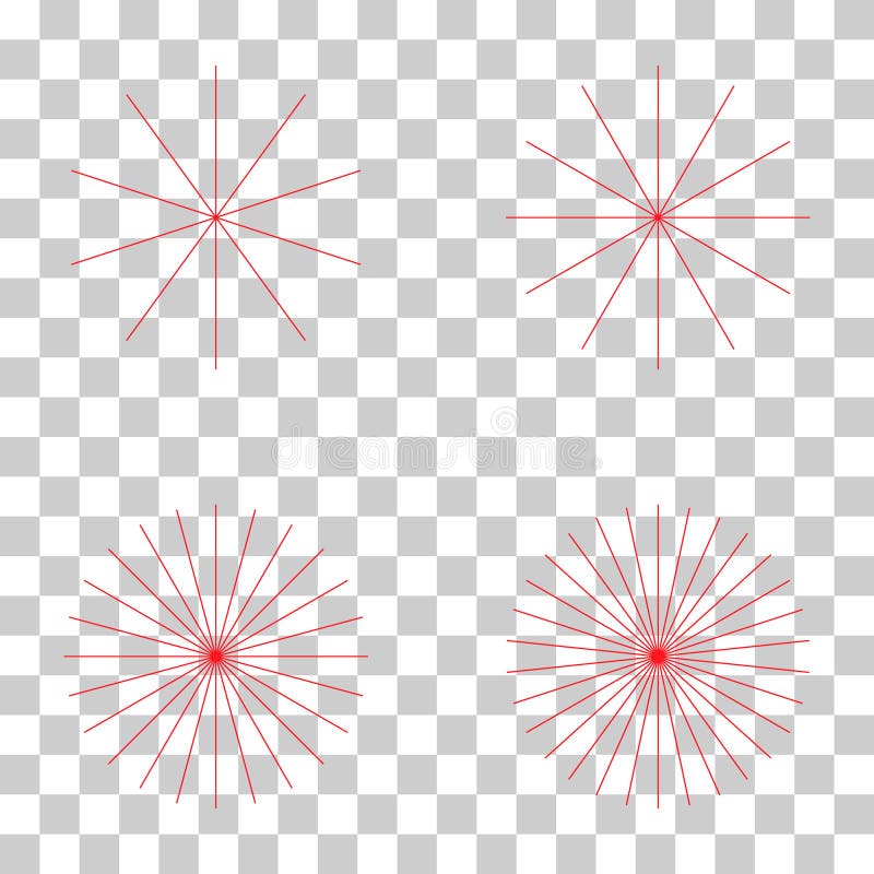 Set of Converging Radiating Lines Burst Icon, Geometric Sunburst ...