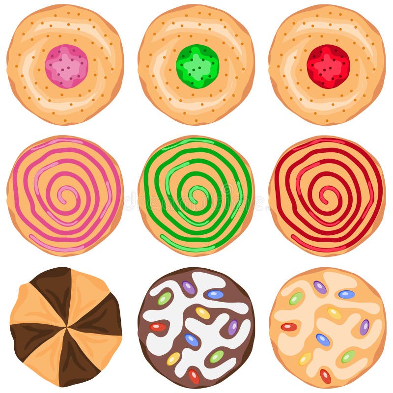 A set cookies stock illustration. Illustration of crumb - 87344316