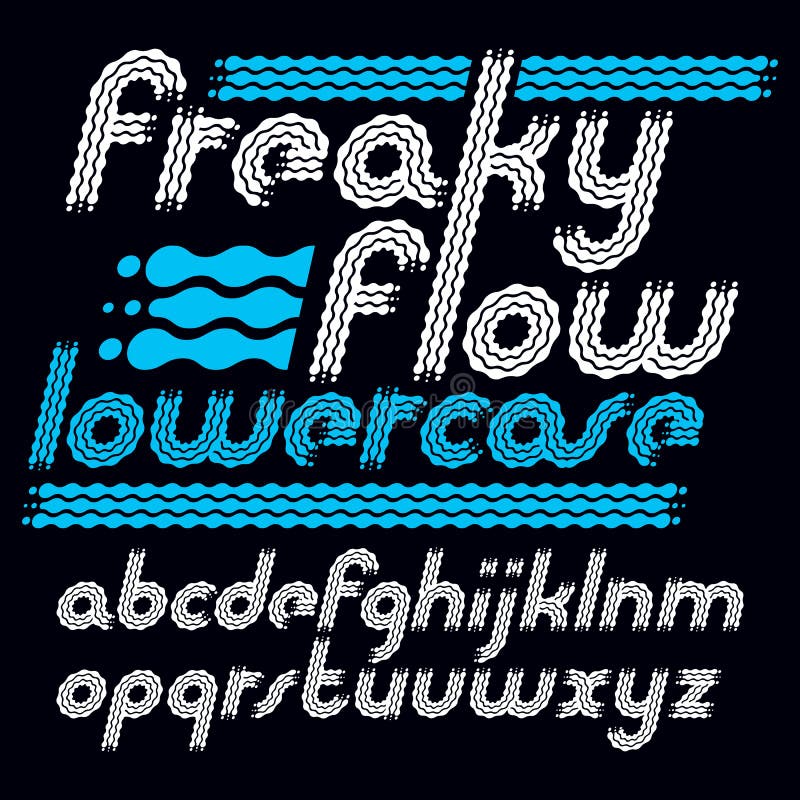 Set of Cool Disco Vector Lowercase English Alphabet Letters Isolated ...