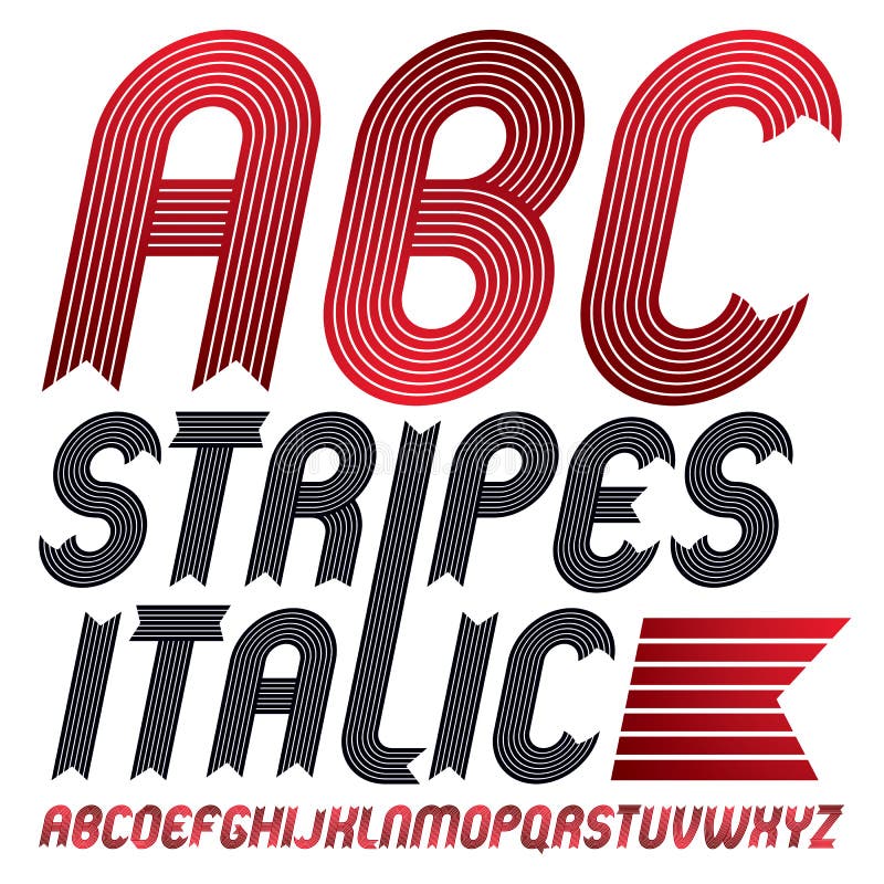 Set of Cool Vector Upper Case English Alphabet Letters Isolated. Stock ...