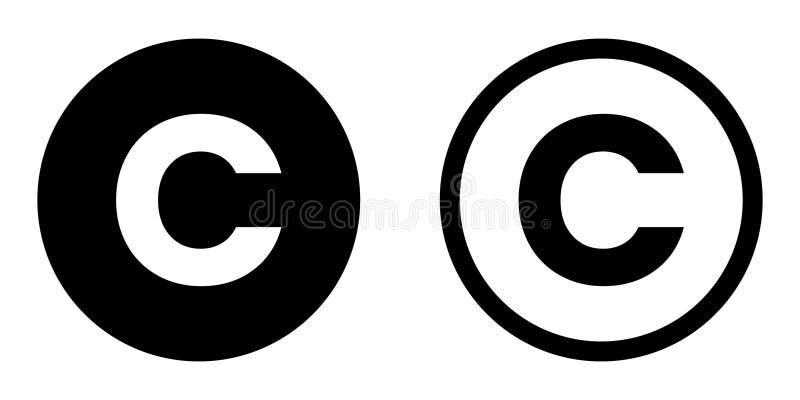 Set of Copyright Symbols Vector Stock Illustration - Illustration of ...