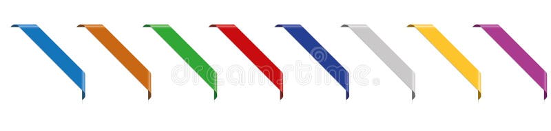 Set of Corner Banner Labels Isolated on White Background Stock Vector ...